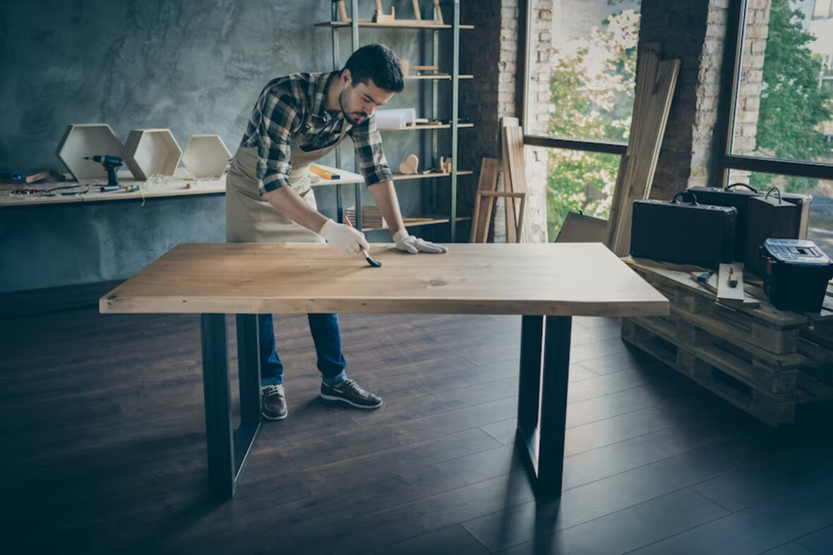 Fabriquer une table en bois : plan de construction avec des planches